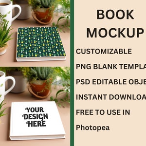 Hardcover Book Mockup Smart Object Book Covers Mockup PSD Books Design ...