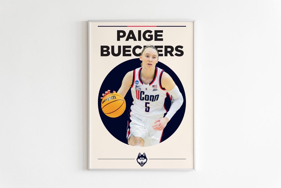 Paige Bueckers Poster, Uconn Huskies, Wall Art Printable, , Wall Decor ...