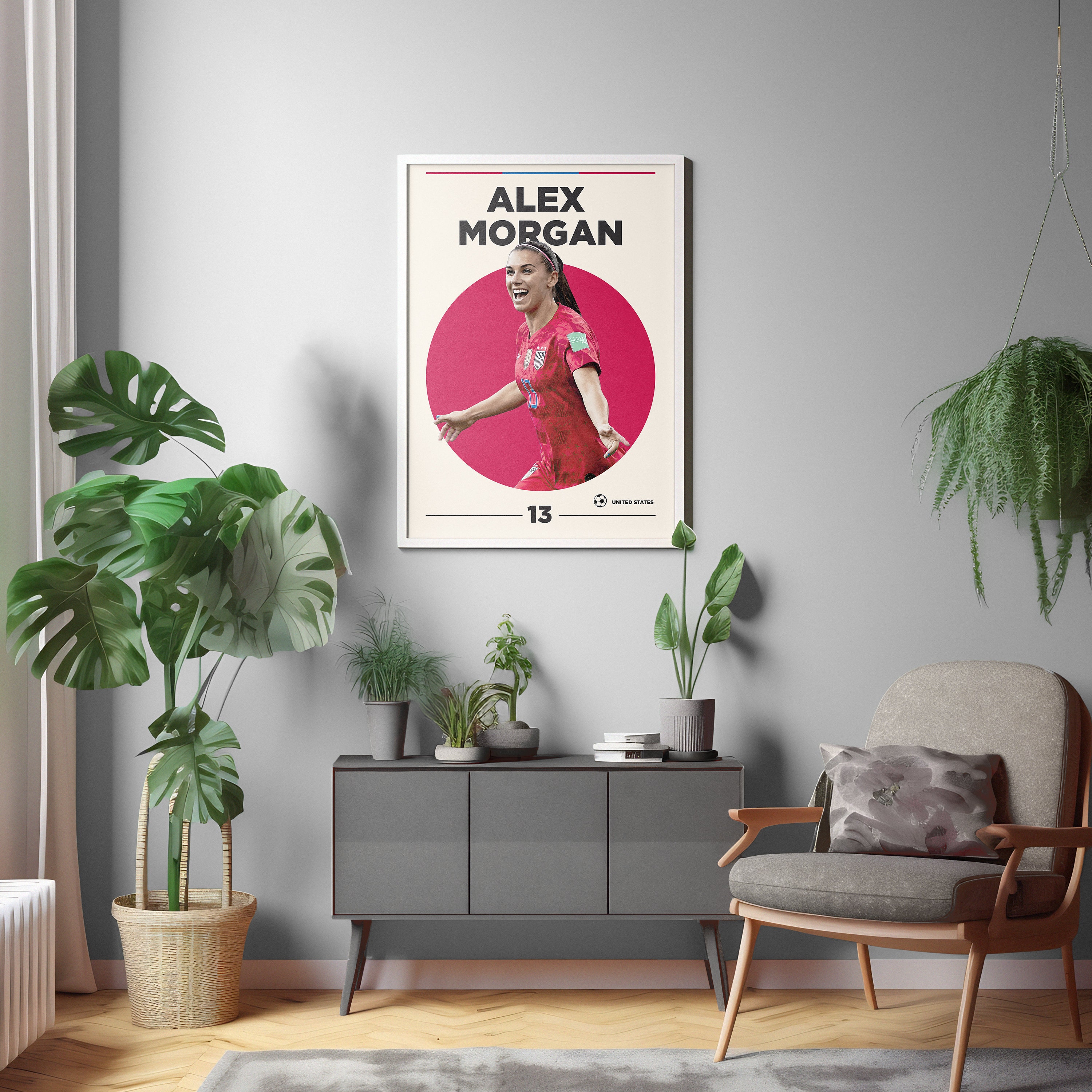 Alex Morgan Poster, United States Poster Minimalist, Women Soccer Alex ...