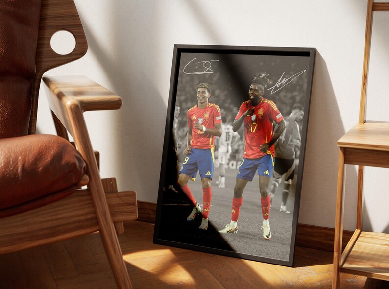 Lamine Yamal, Nico Williams, Spain,football Poster, Soccer Poster ...