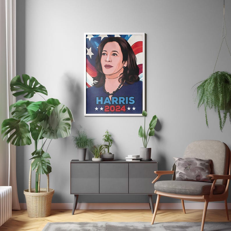 Kamala Harris Poster, First Woman Vice President, 2024 Election ...