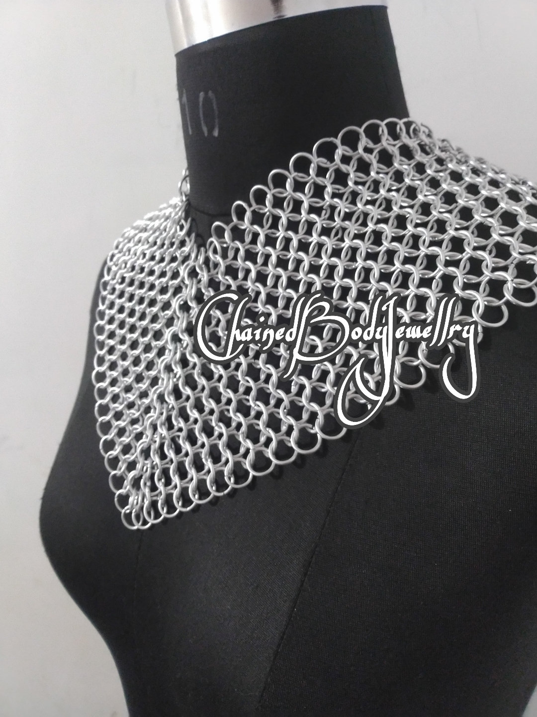 Chainmail Shoulder Necklace Medieval Wide Neck Chain Chainmaille Mantle ...