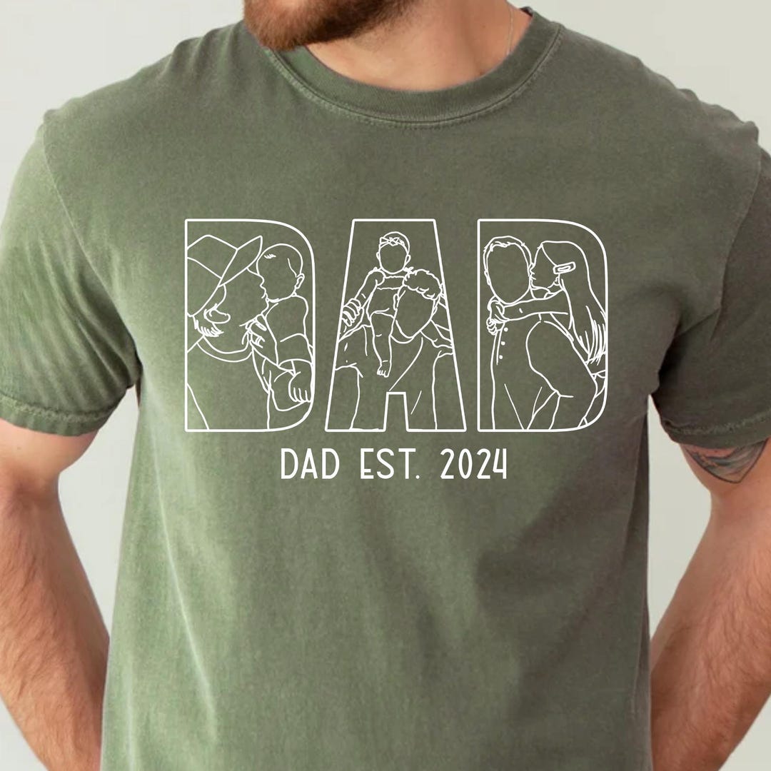 Personalized Dad Shirt, Personalized Dads Portrait Shirts, Fathers Day ...