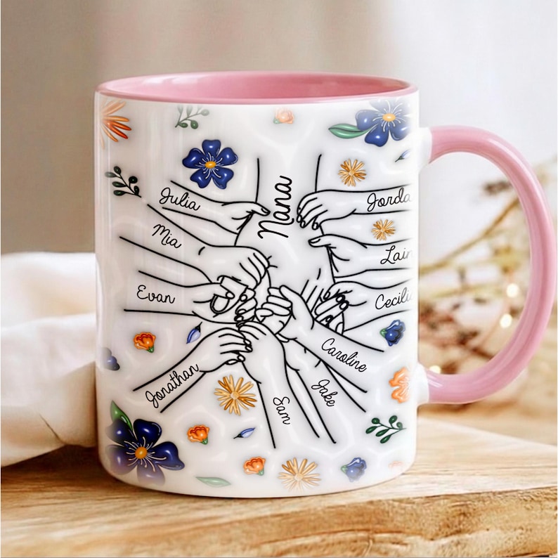 Nana Mug, Grandma Mugs, Custom Grandma Gifts From Grandkids Names ...