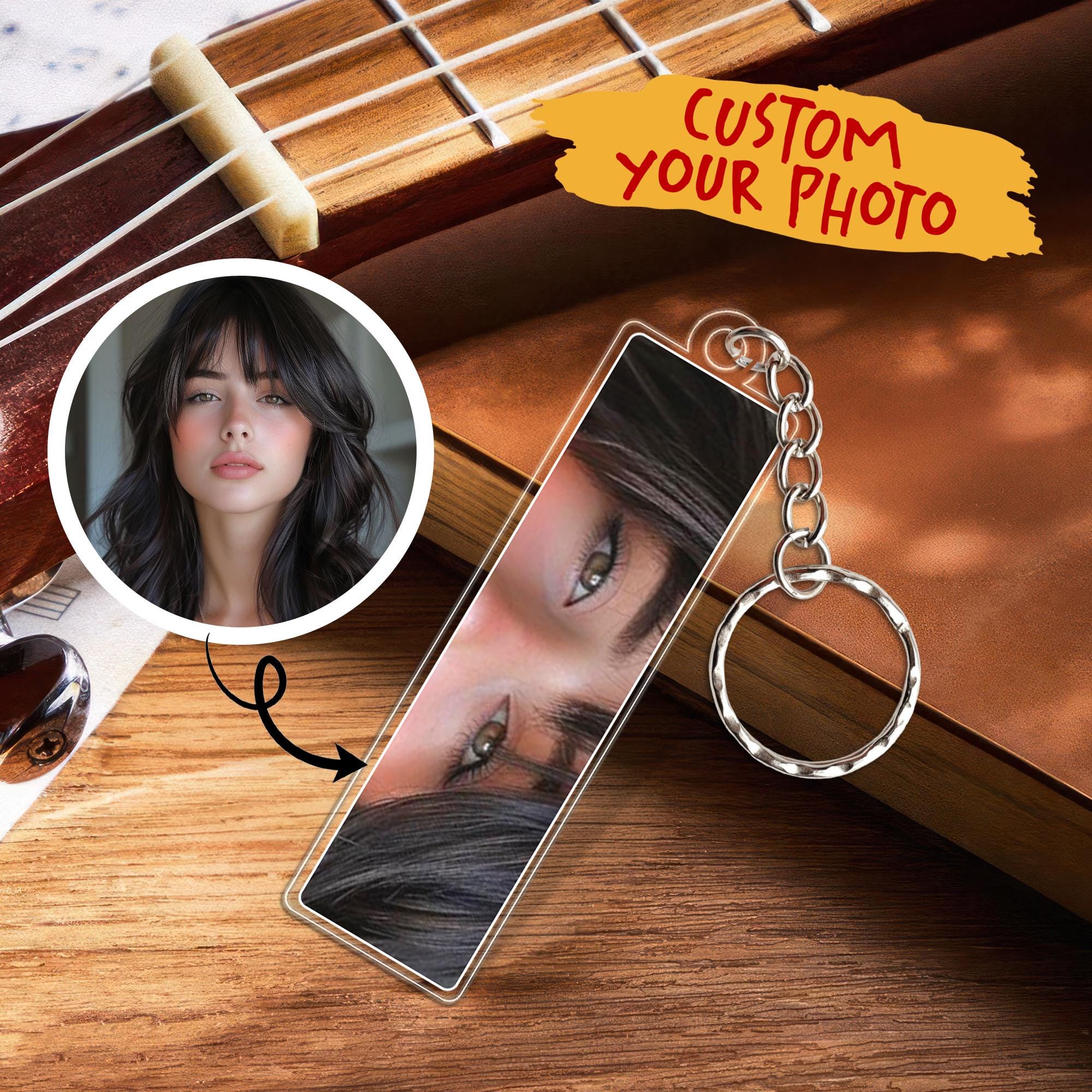 Custom Eye Acrylic Keychain Personalized Valentines Gifts, Photo ...