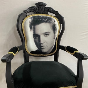 Elvis the King of Rock and Roll Chair - Etsy
