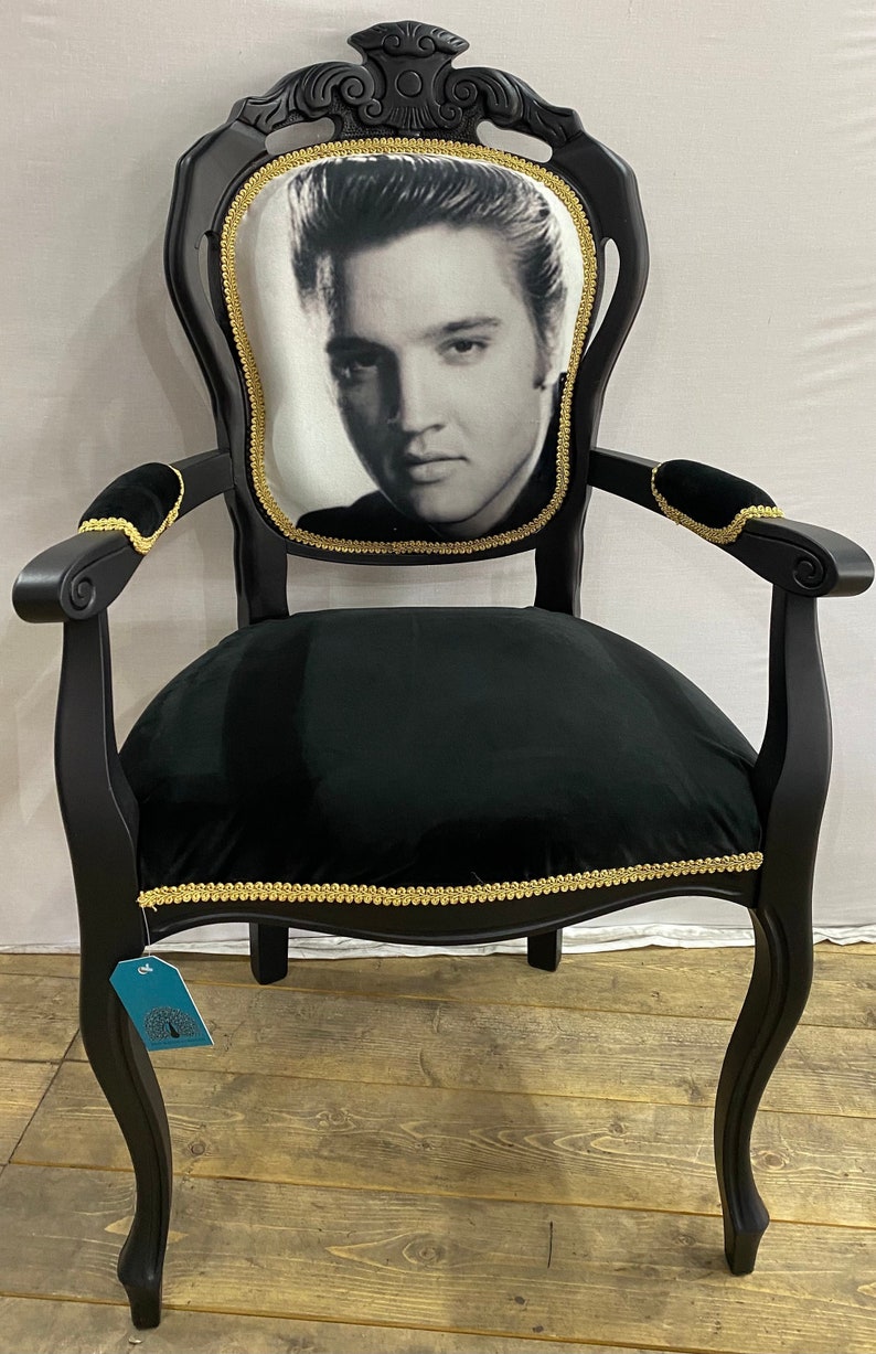 Elvis the King of Rock and Roll Chair - Etsy