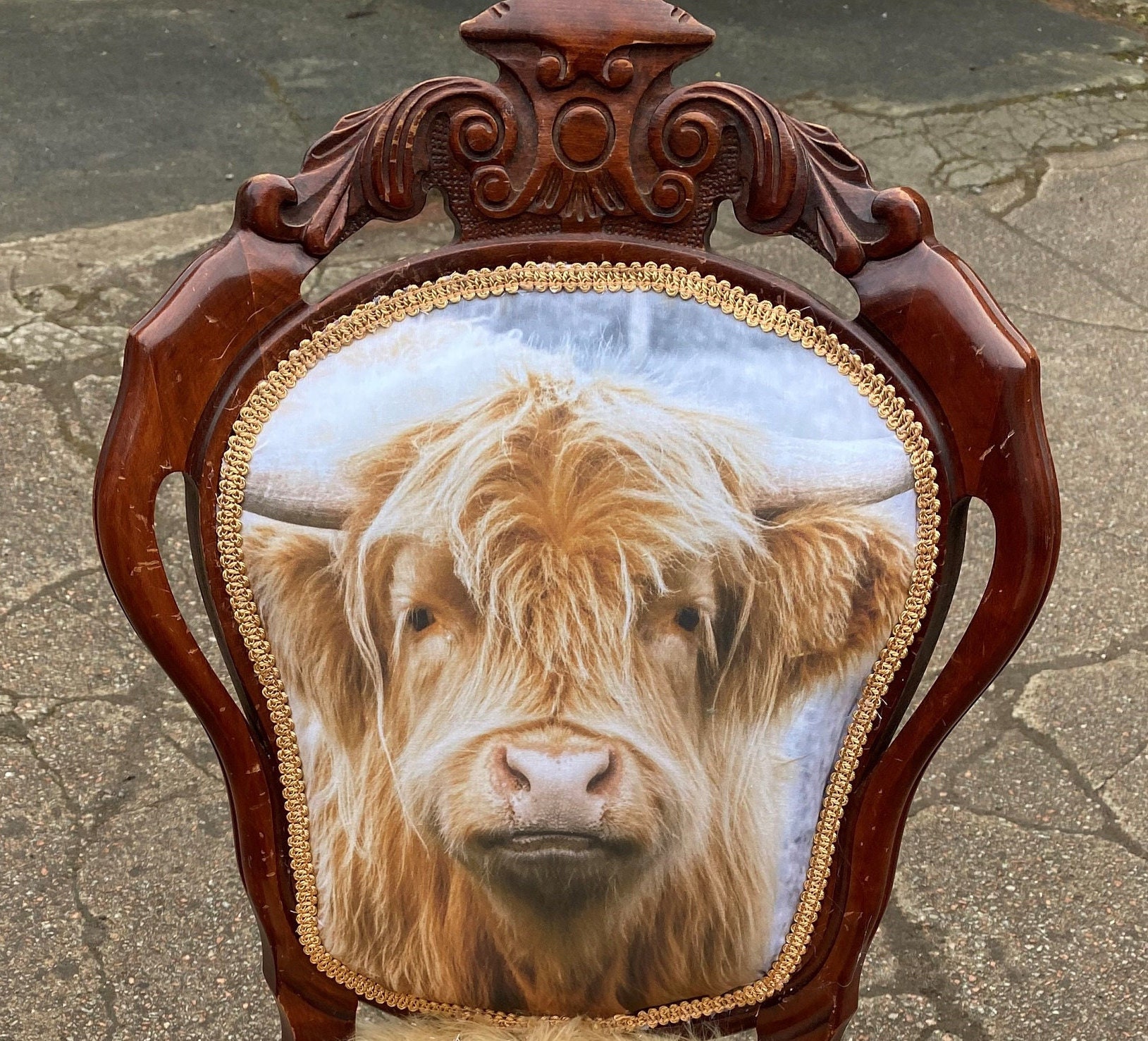 Highland Cow Chair - Etsy UK