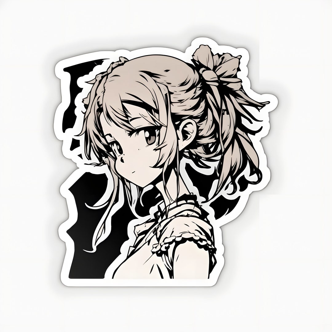 Shy Anime Girl Sticker Etsy