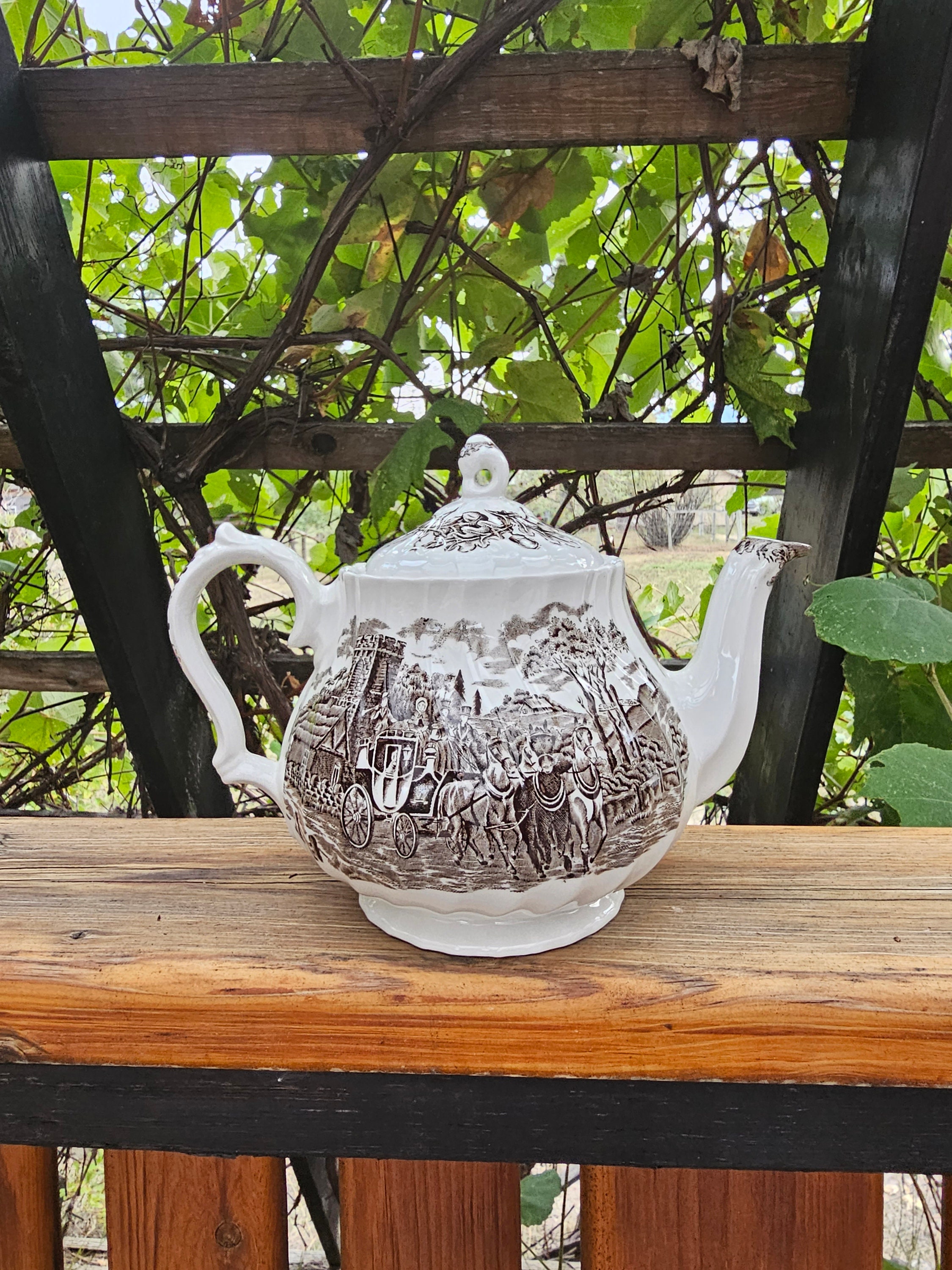 Myott royal Mail Brown Ironstone Vintage Teapot Staffordshire Made in ...