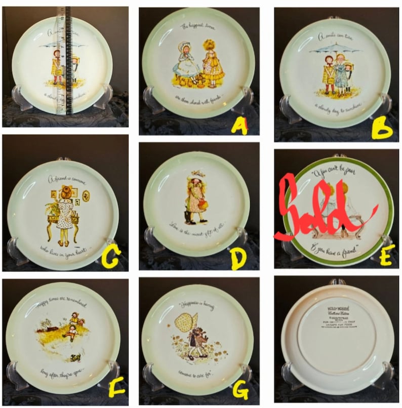 Vintage Holly Hobbie Collectors Plates by American Greetings Corp. USA ...