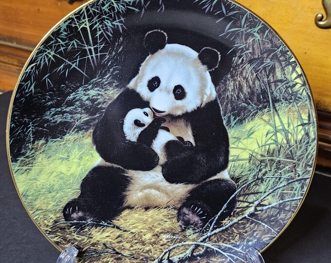 Vintage 1988 8" Panda Collector Plate. Artist Will Nelson "the Panda ...