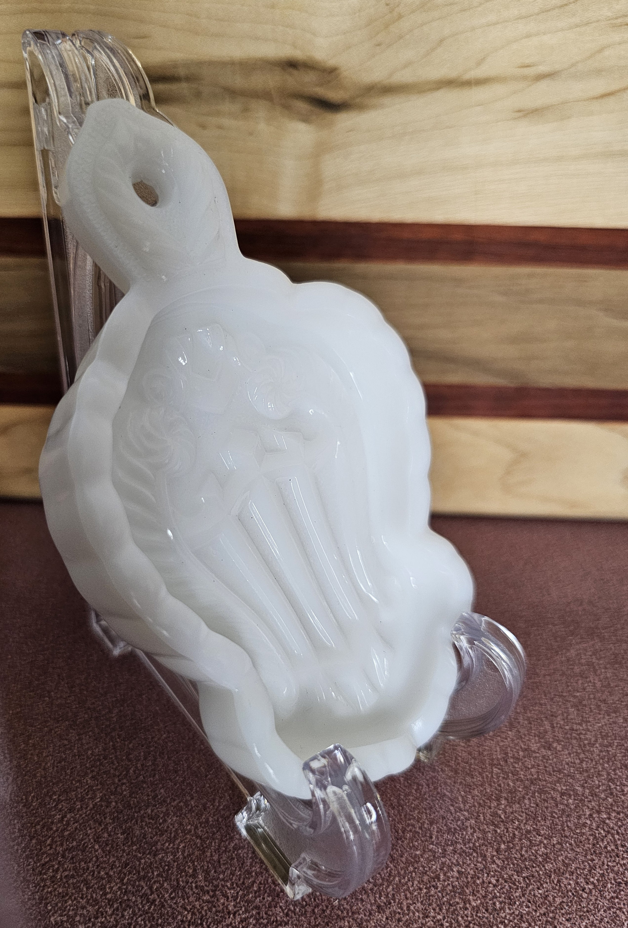 Vintage Imperial Glass White Milk Glass Butter Mold. Harp Pattern. Fine ...
