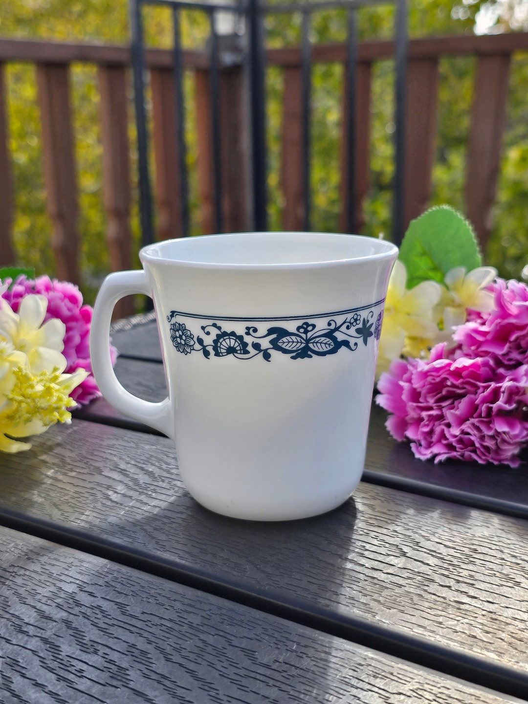 Corelle "old Town" Blue Pattern on Mug Cup Body. Discontinued Retro and ...