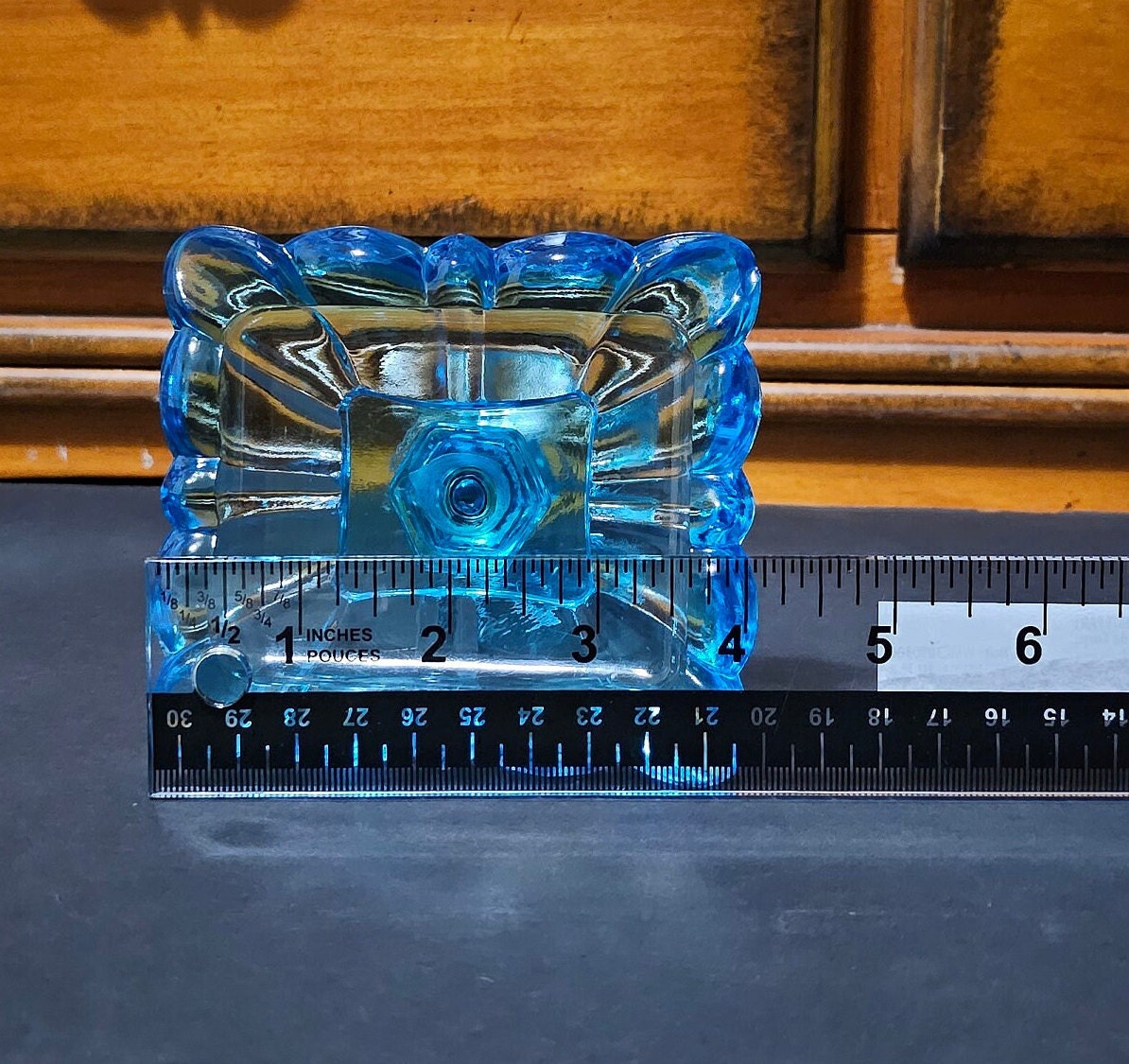 Vivid Vintage Tiara Indiana Glass Blue Glass Tray Shaped Candy Dish ...