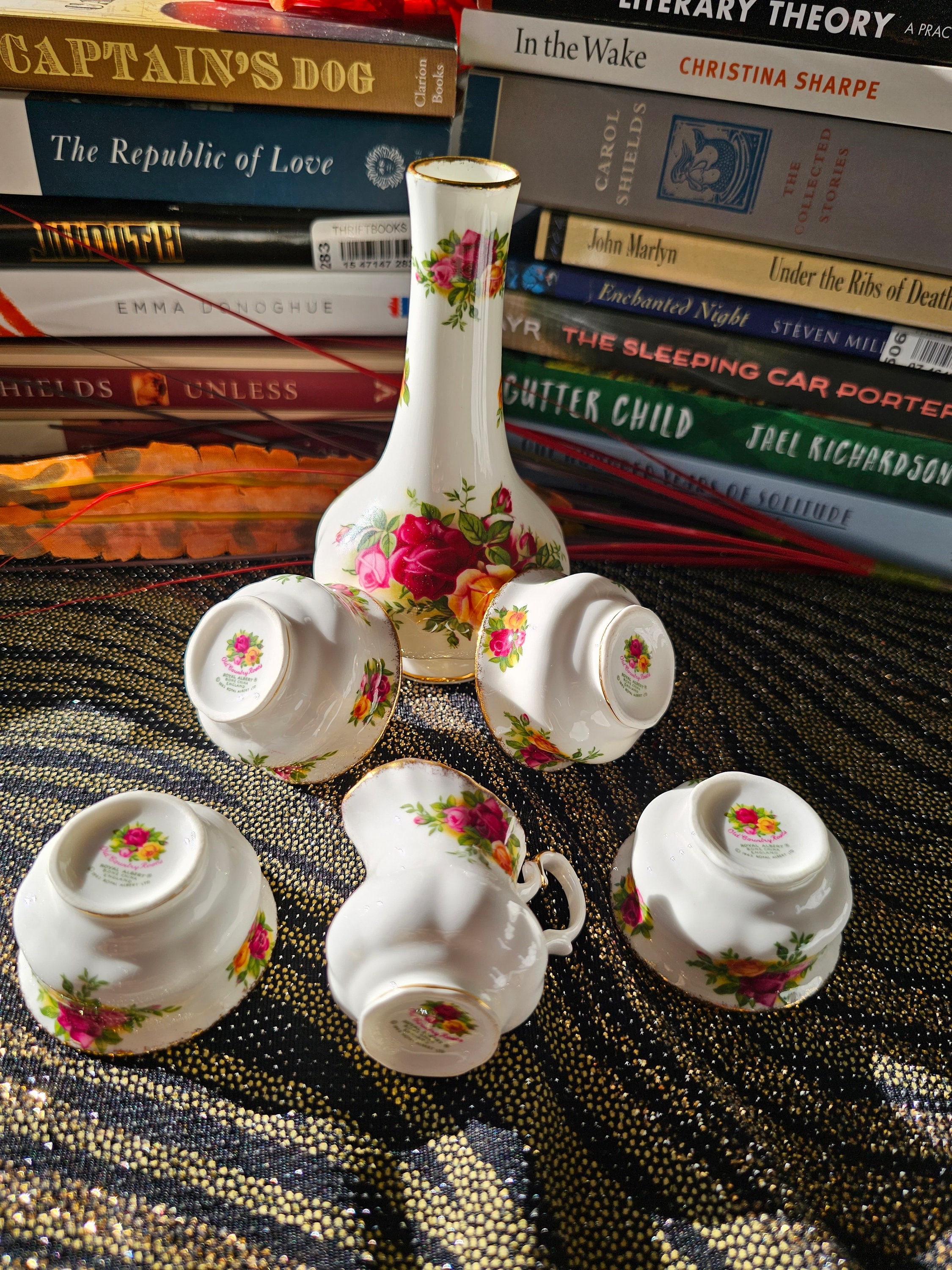 Set of Authentic Royal Albert "old Country Roses" Miniatures With Bud ...