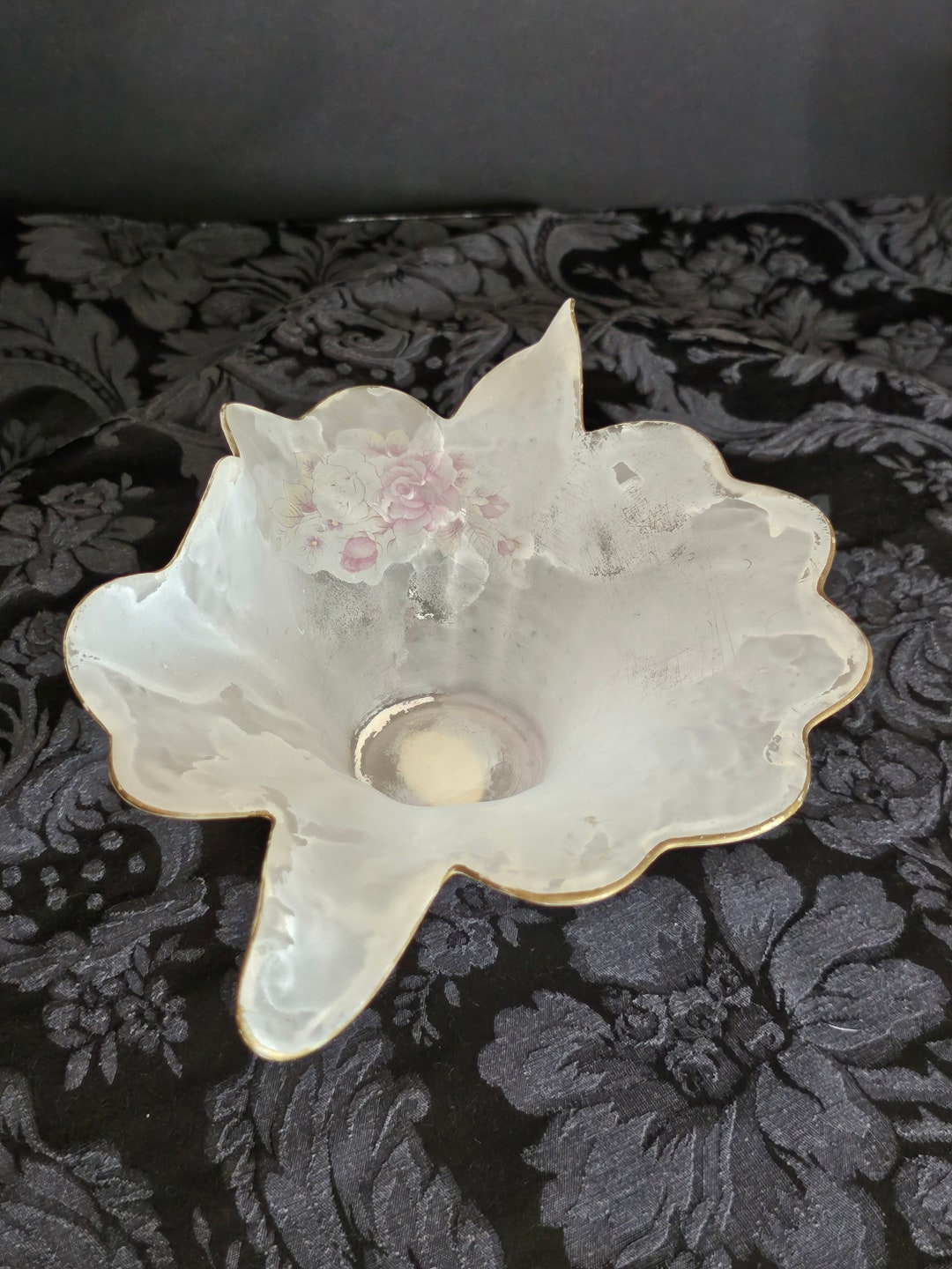 Vintage Arte Murano Silvestri Crystal Italy Frosted Glass Bowl Italian ...