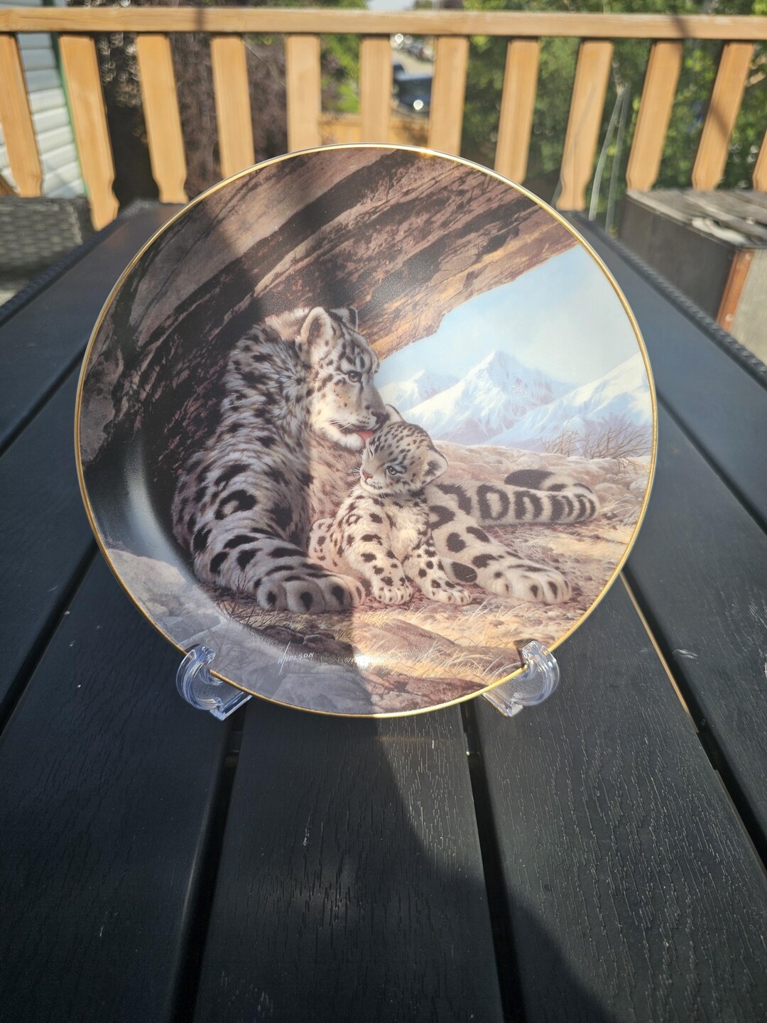 Vintage 1989 8" Snow Leopard Collector Plate. Artist Will Nelson From ...