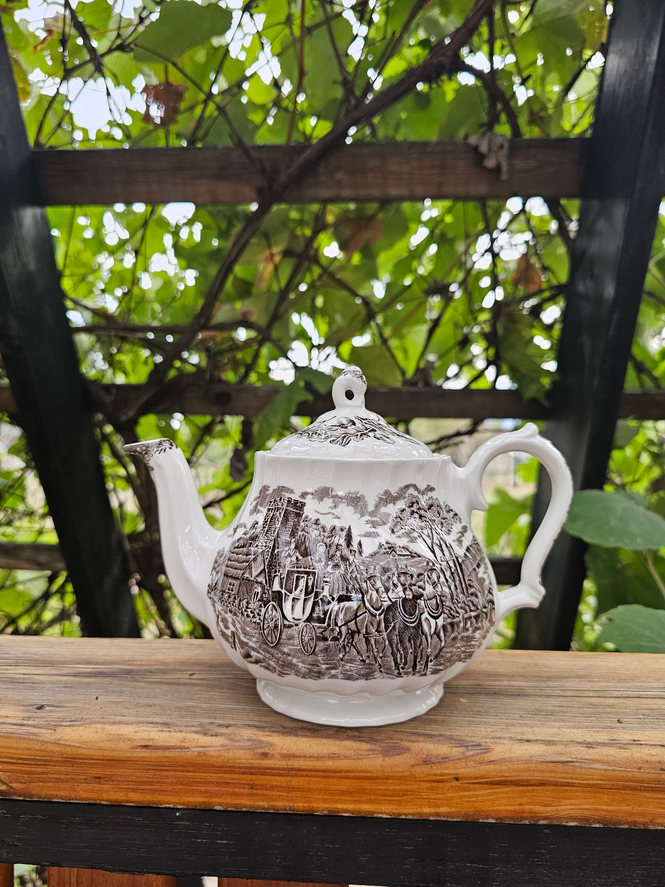 Myott royal Mail Brown Ironstone Vintage Teapot Staffordshire Made in ...