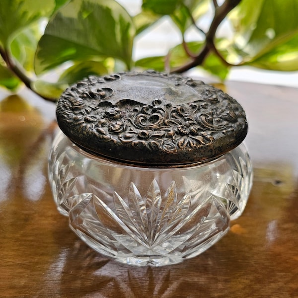 Antique Powder Jar - Etsy