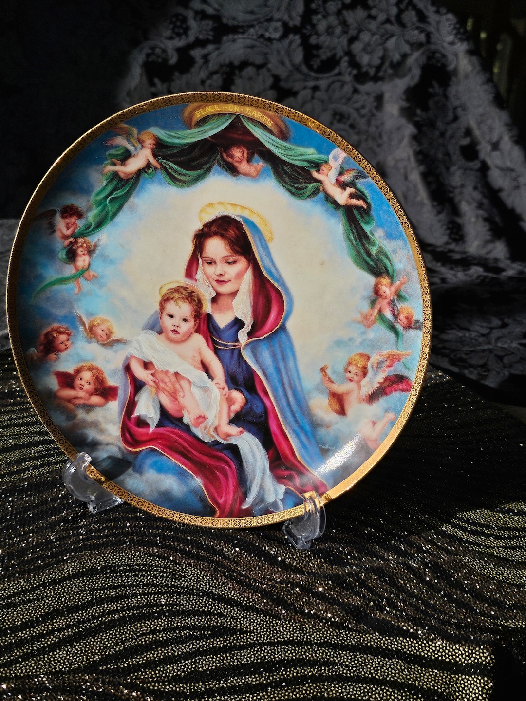 Reco Collectors Plate by Sandra Kuck "peace on Earth" Limited Edition ...