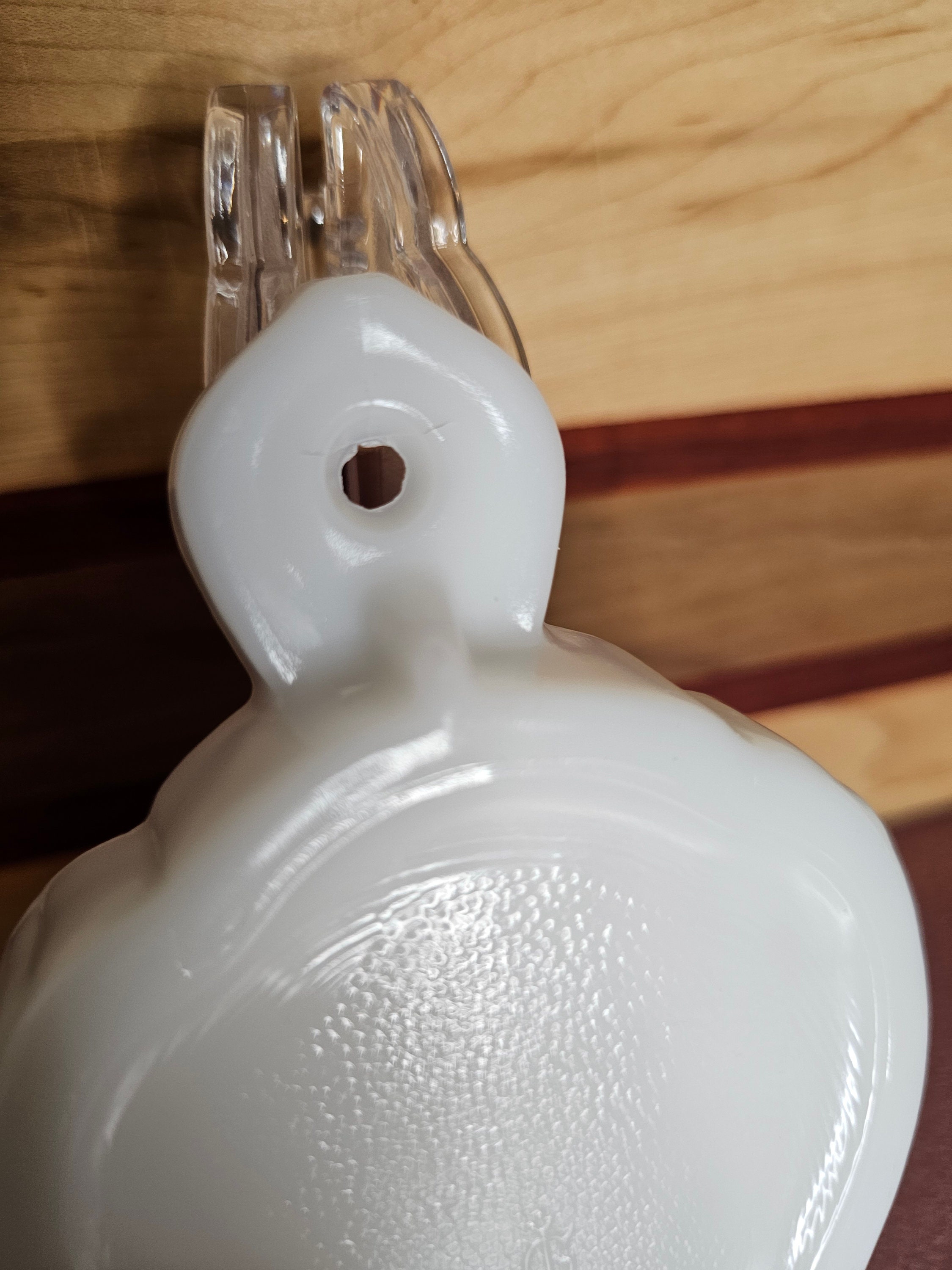 Vintage Imperial Glass White Milk Glass Butter Mold. Harp Pattern. Fine ...