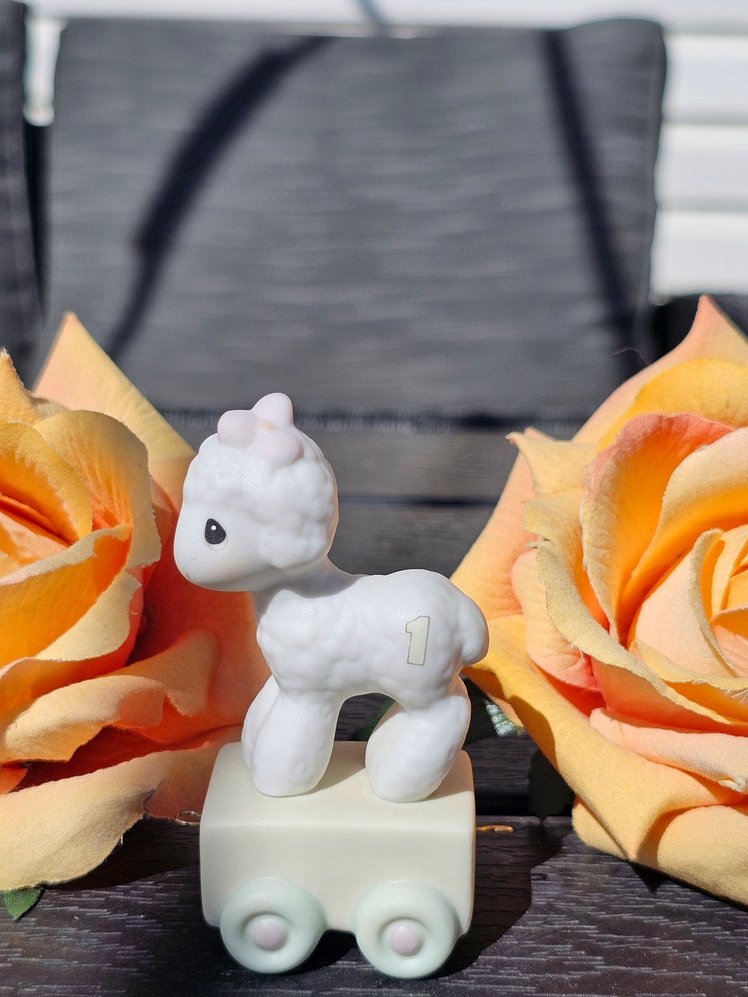 Vintage Precious Moments 1st Birthday Figure Figurine 1985. Lamb ... Vintage Precious Moments 1st Birthday Figure Figurine 1985. Lamb ...
