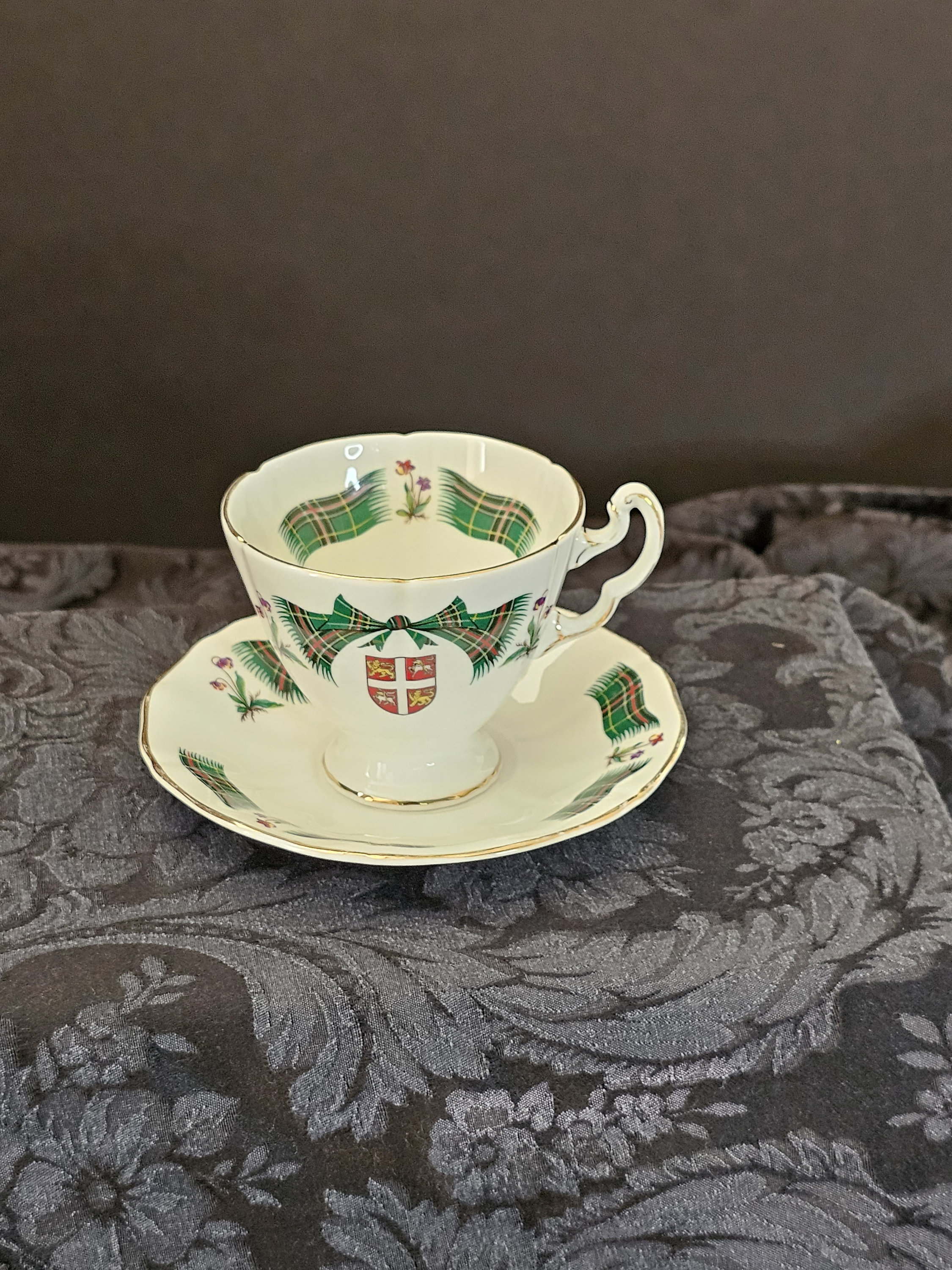 Royal Adderley Vintage Gorgeous Newfoundland Tartan Teacup Duo, Tea Cup ...