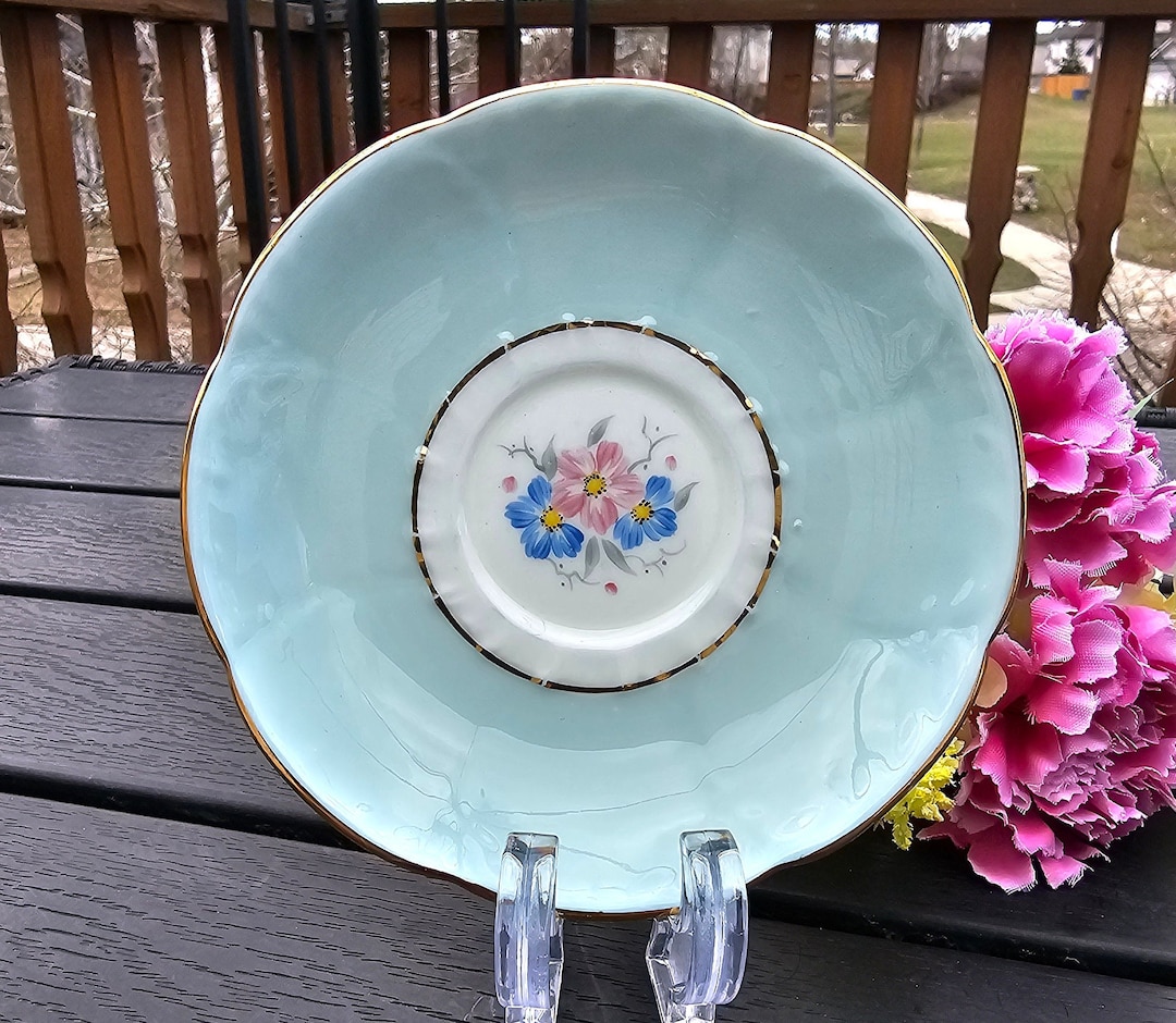 Paragon Blue Floral Centre Saucer Made in England ORPHAN SAUCER - Etsy