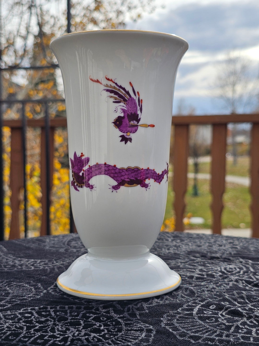 Friedrich Kaestner Saxonia Dresden Meissen 7.375 X 4.25 Inch Vase ...