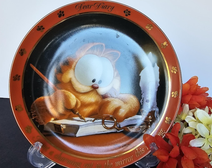 Vintage Danbury Garfield art Project Plate - Etsy