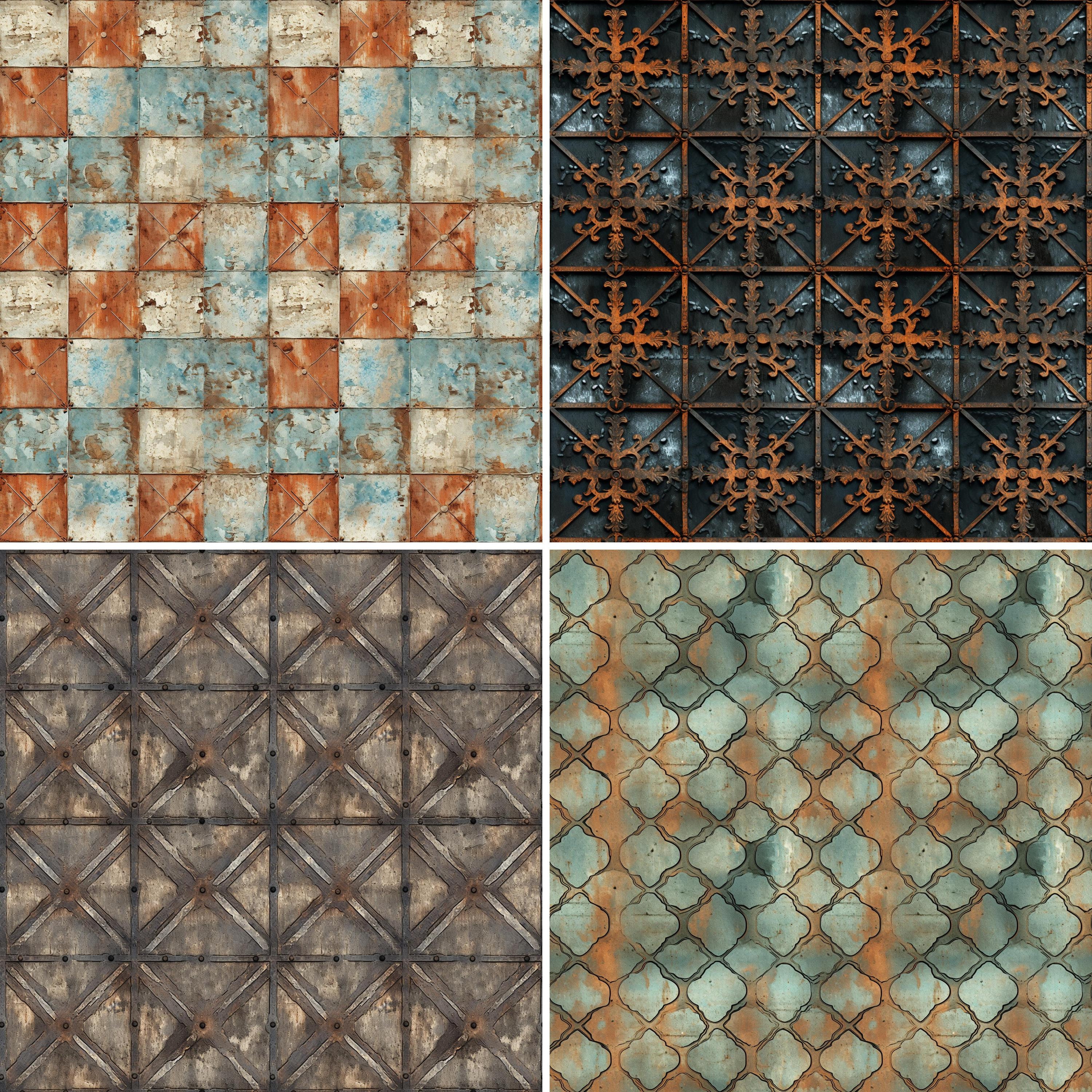 Rustic Metal Digital Paper: 20 Seamless Textures (JPG) - Etsy