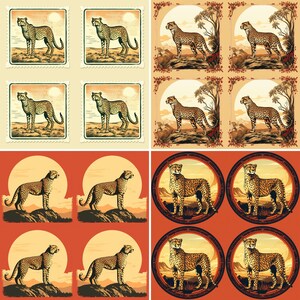 Cheetah Graphic - Digital Paper - 20 Seamless Patterns for Crafts and ...