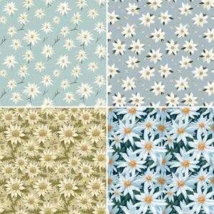 Edelweiss Flower Digital Paper: 20 Seamless Patterns (digital Download ...
