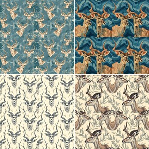 Kudu Pattern - Digital Paper - 20 Seamless Patterns for Crafts and ...