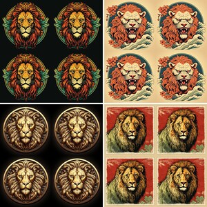 Lion Graphic - Digital Paper - 20 Seamless Patterns for Crafts and ...