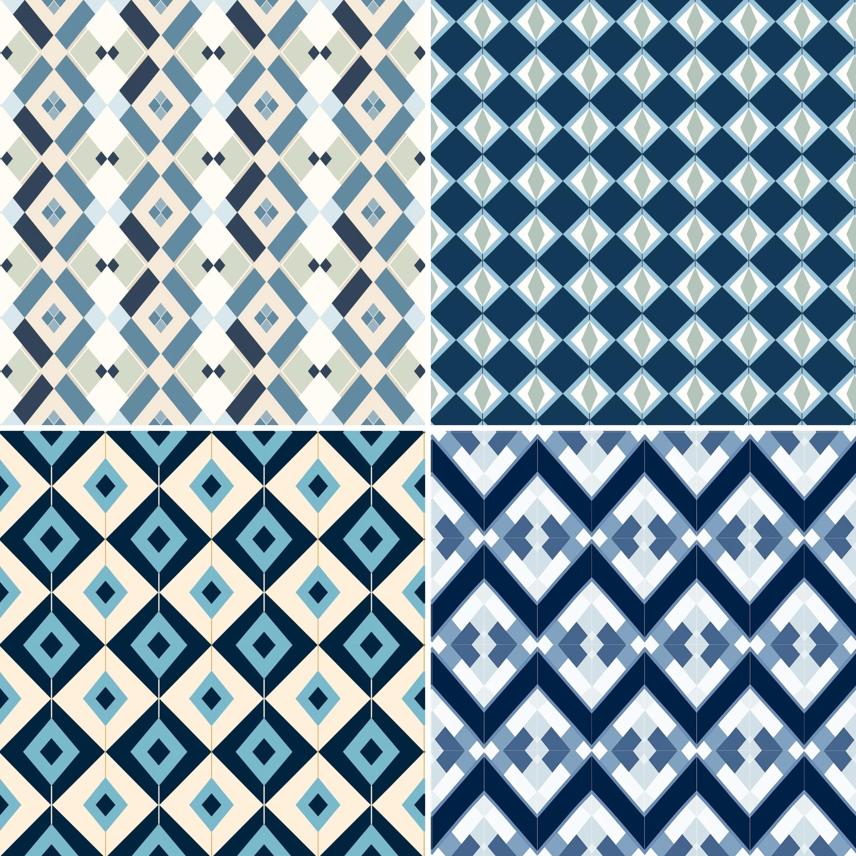 Blue Argyle Digital Paper: Seamless Patterns for POD Use - Etsy