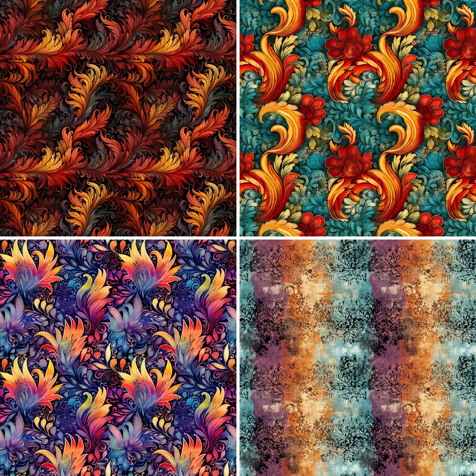 Batik Pattern Digital Paper: 20 Seamless Designs (digital Download) - Etsy