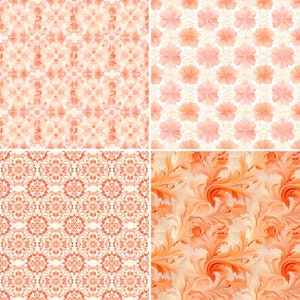 Shabby Peach - Digital Paper - 20 Seamless Patterns for Crafts and ...