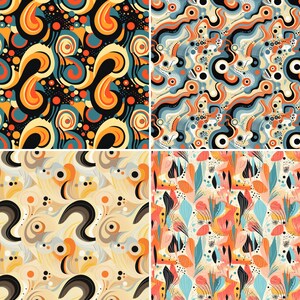 Abstract Funk Pattern - Digital Paper - 20 Seamless Patterns for Crafts ...