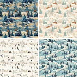 Winter Wonderland Pattern - Digital Paper - 20 Seamless Patterns for ...