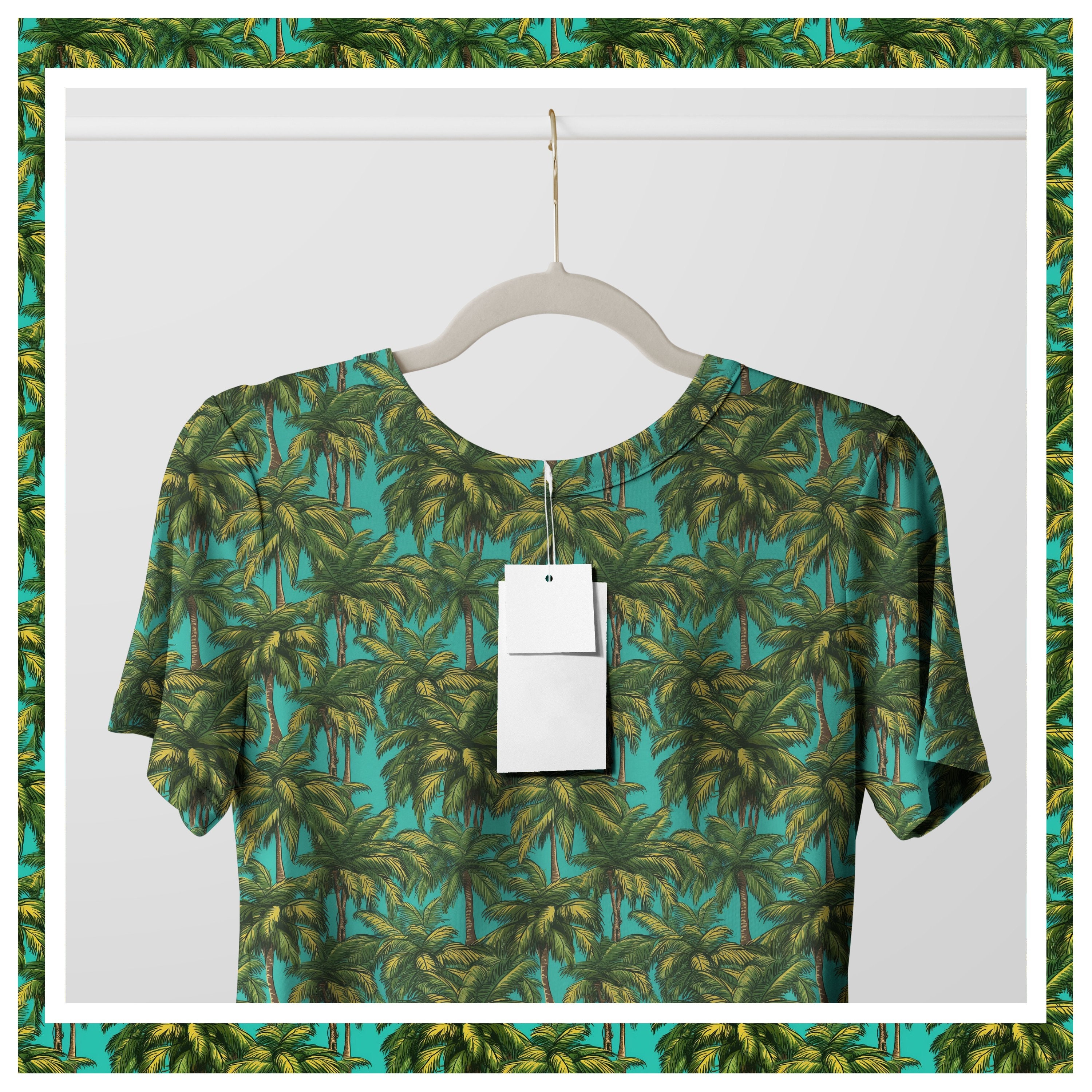 Coconut Tree Pattern Digital Paper Seamless Papers for - Etsy