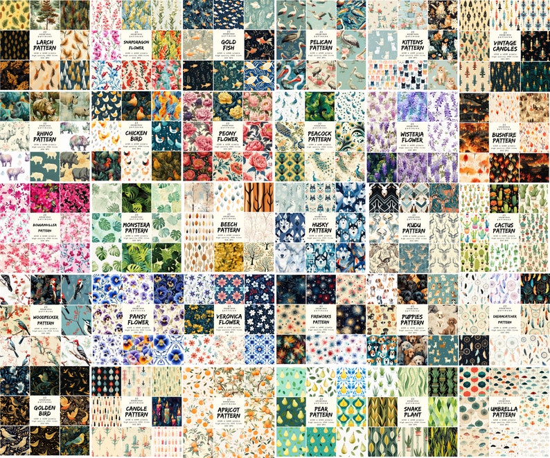 4500+ Seamless Pattern Shop Bundle: Commercial Use Designs (digital ...