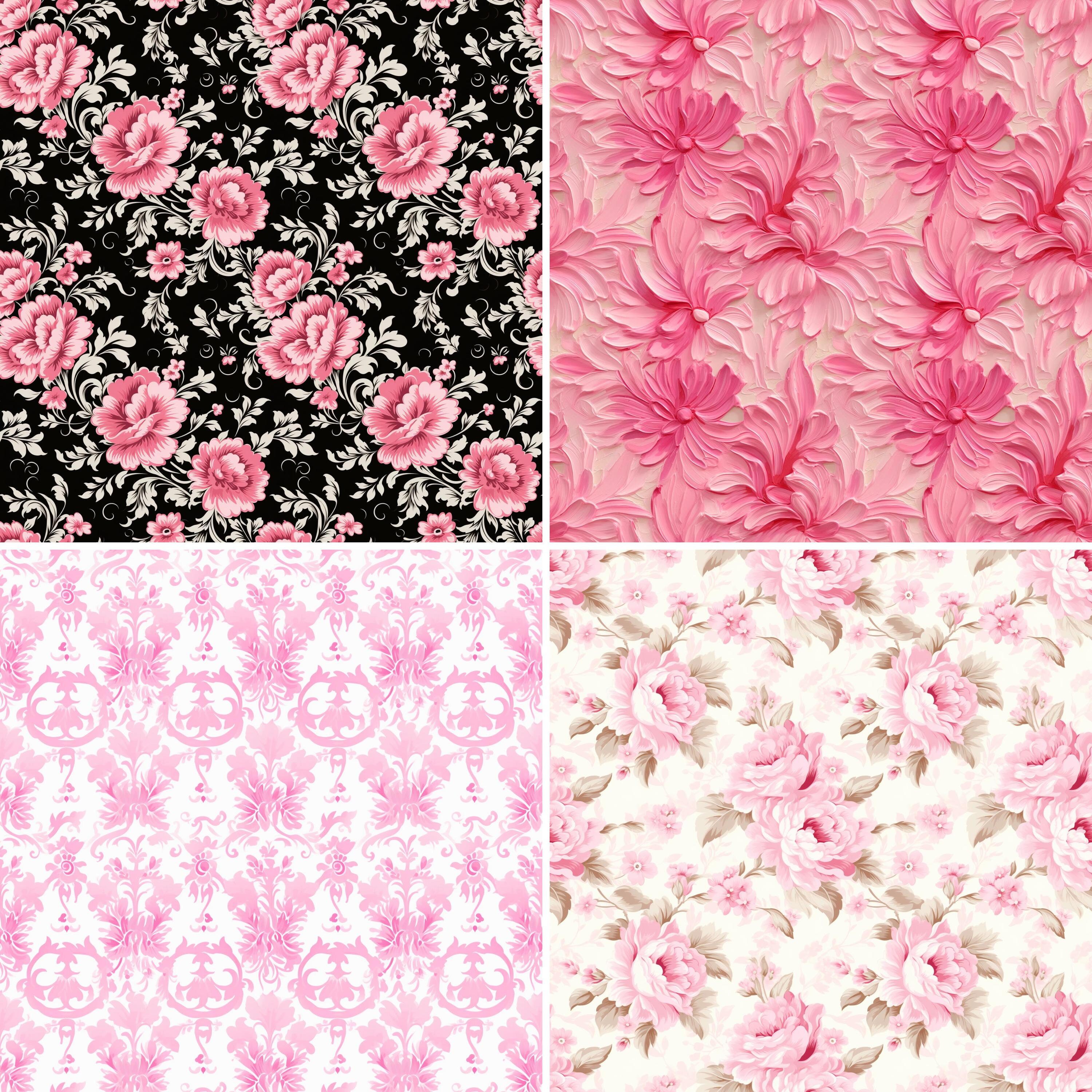 Shabby Pink Digital Paper 20 Seamless Patterns for Crafts and ...