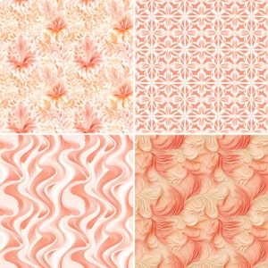 Shabby Peach - Digital Paper - 20 Seamless Patterns for Crafts and ...