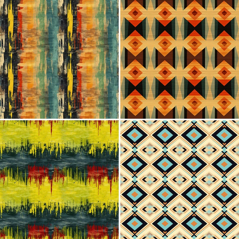 Brazil Handloom Pattern: 20 Seamless Digital Papers (print Ready) - Etsy