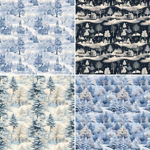 Winter Wonderland Pattern - Digital Paper - 20 Seamless Patterns for ...