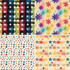 Rainbow Stars Pattern - Digital Paper - 20 Seamless Patterns for Crafts ...