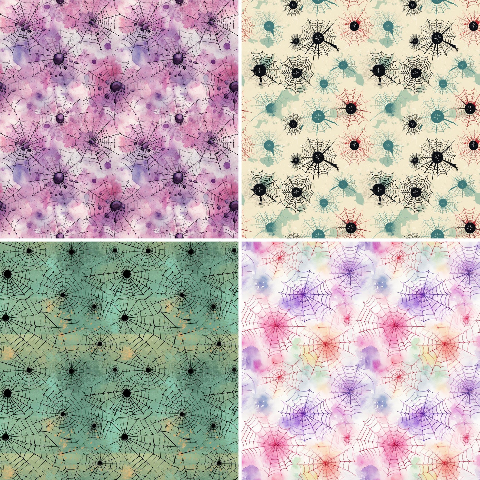 Spider Web Digital Paper 20 Seamless Patterns for Crafts - Etsy