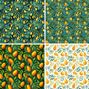 Mango - Digital Paper - 20 Seamless Patterns for Crafts and Commercial ...